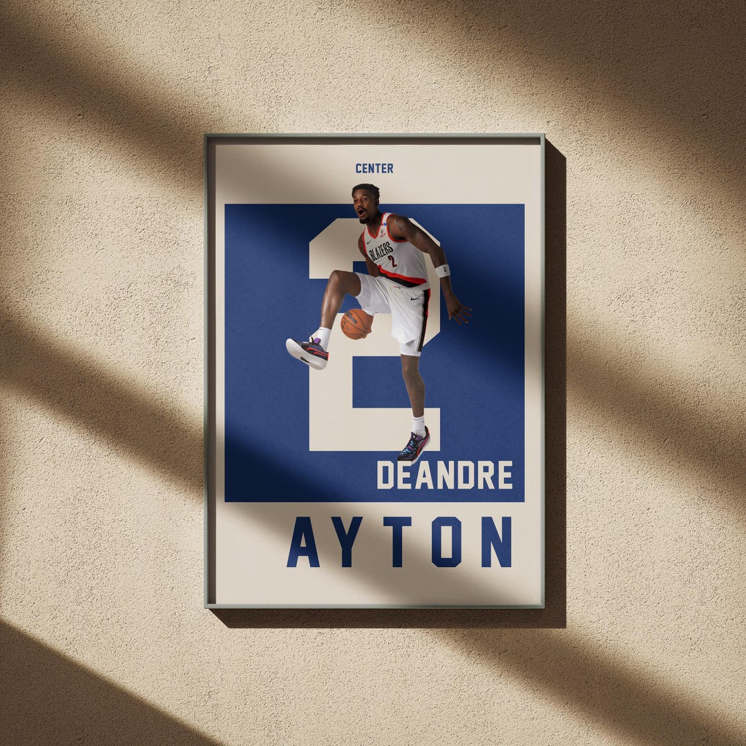 Deandre Ayton Poster, Basketball Print, Basketball Fan Gifts ...