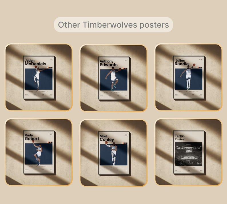 Anthony Edwards Poster, Basketball Print, Basketball Fan Gifts ...
