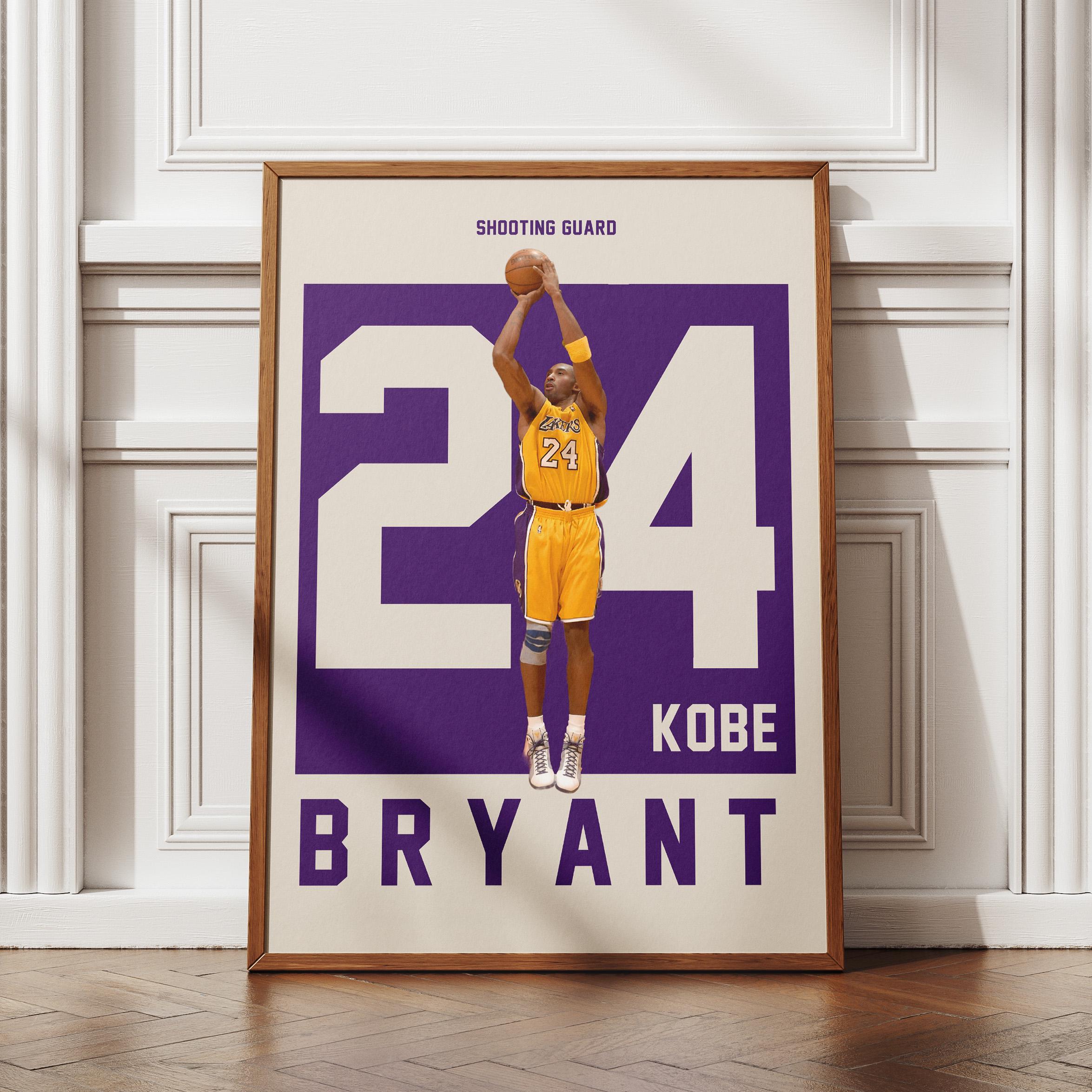 Kobe Bryant Poster, Basketball Print, Basketball Fan Gifts, Basketball ...