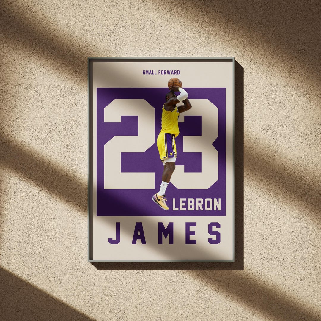 Lebron James Poster, Basketball Print, Basketball Fan Gifts, Basketball ...