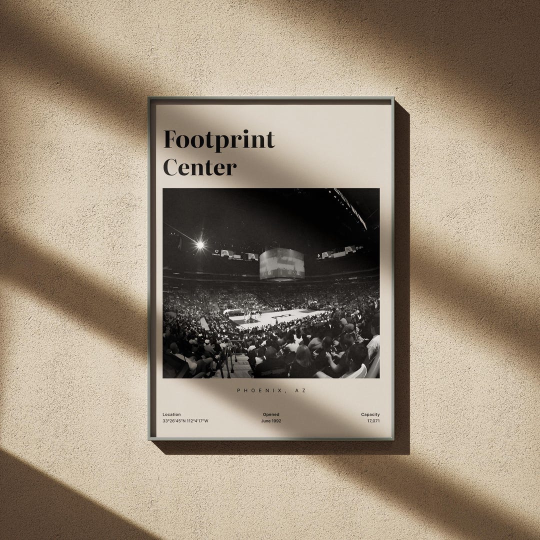Footprint Center Stadium Poster, Phoenix Suns Wall Art, Basketball Fan ...