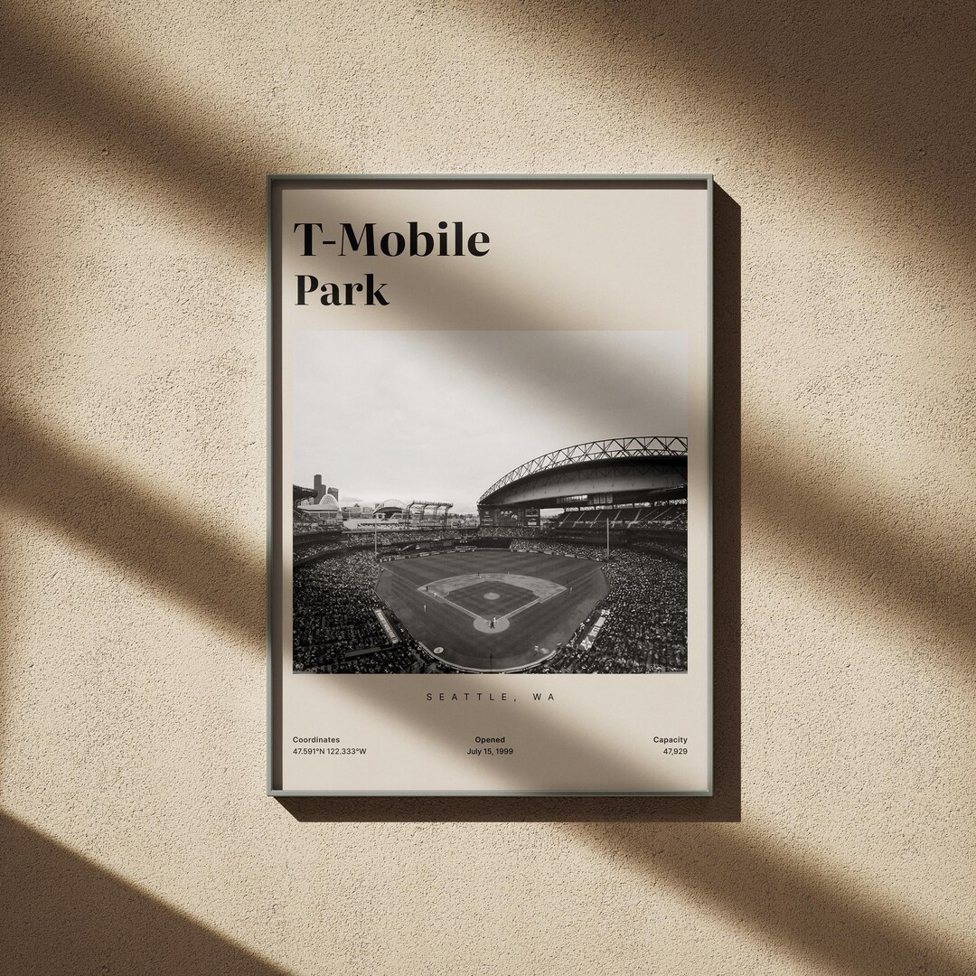 T-mobile Park Stadium Poster, Baseball Wall Art, Baseball Fan Gifts ...