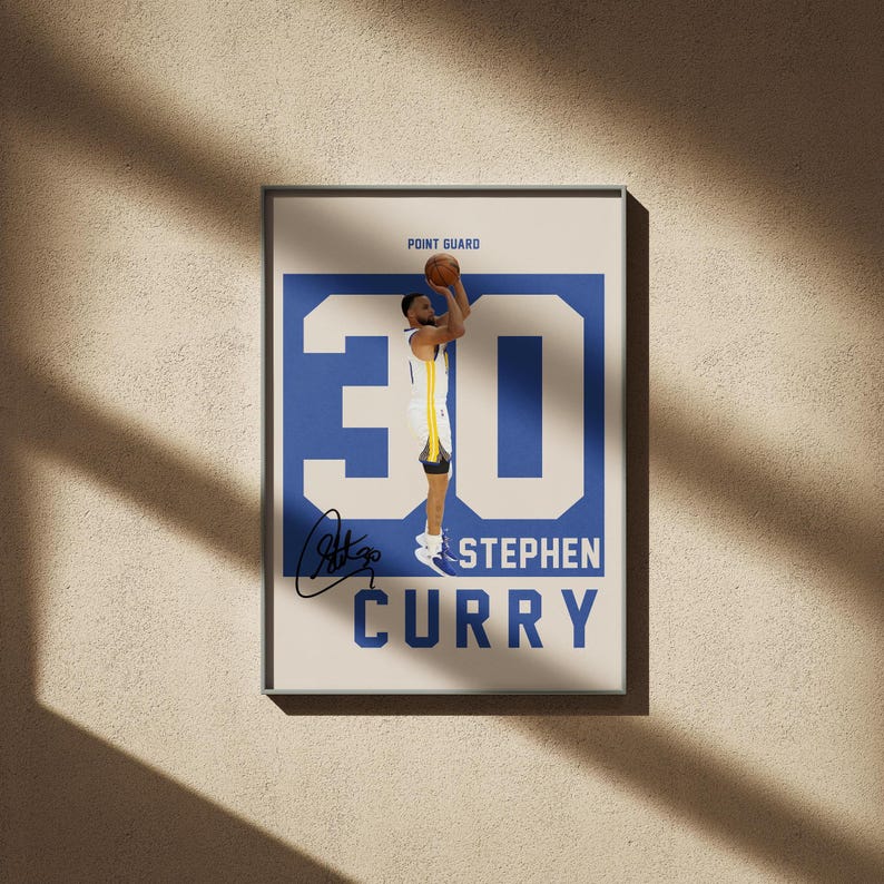 Stephen Curry Poster, Basketball Print, Basketball Fan Gifts ...