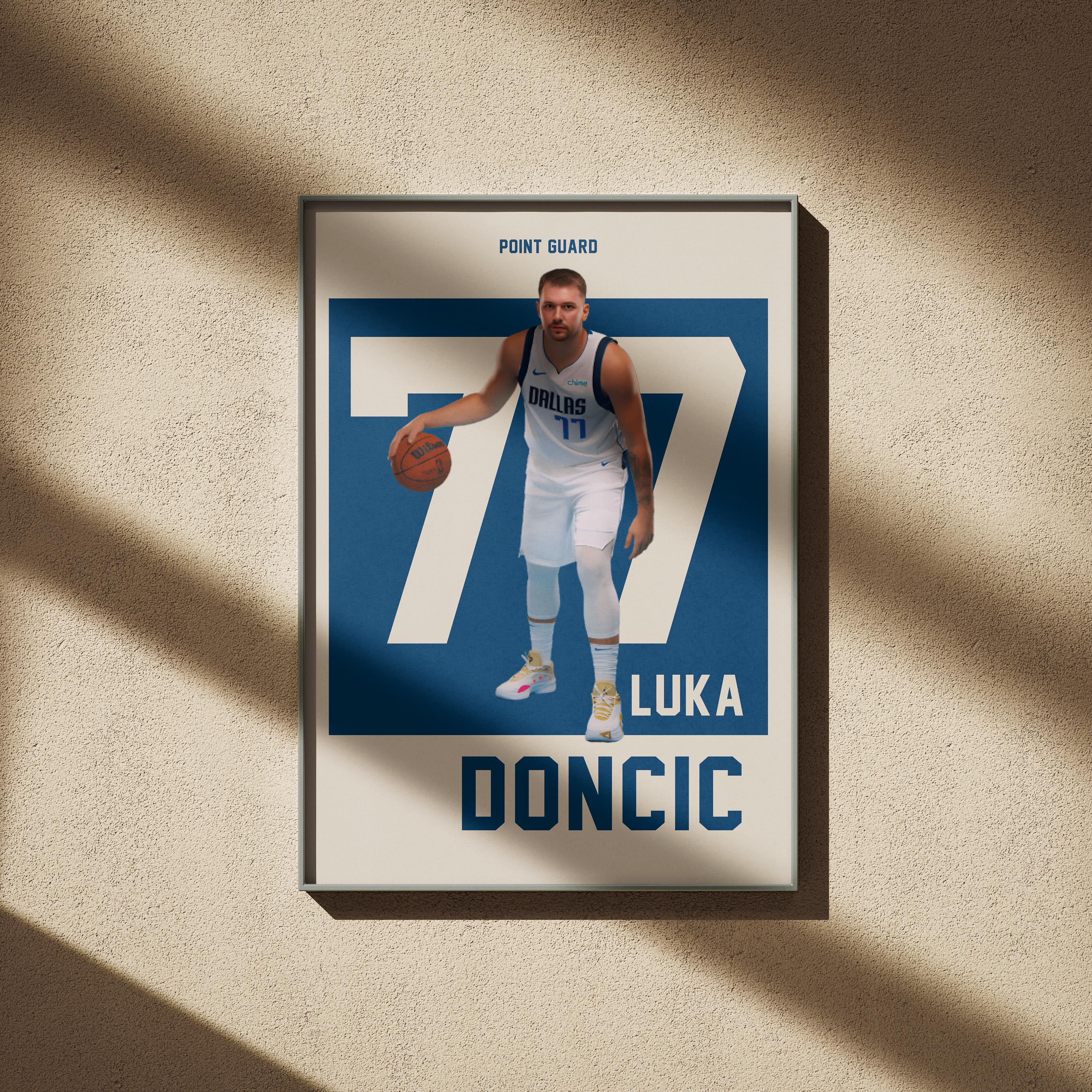 Luka Doncic Poster, Basketball Print, Basketball Fan Gifts, Basketball ...