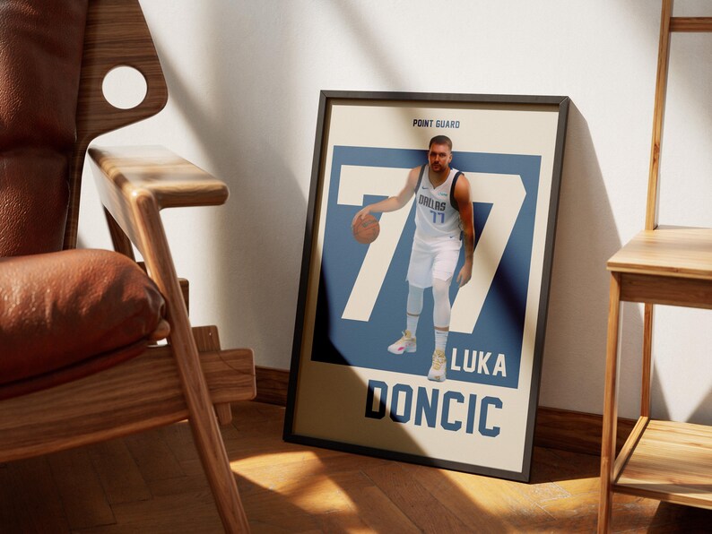 Luka Doncic Poster, Basketball Print, Basketball Fan Gifts, Basketball ...