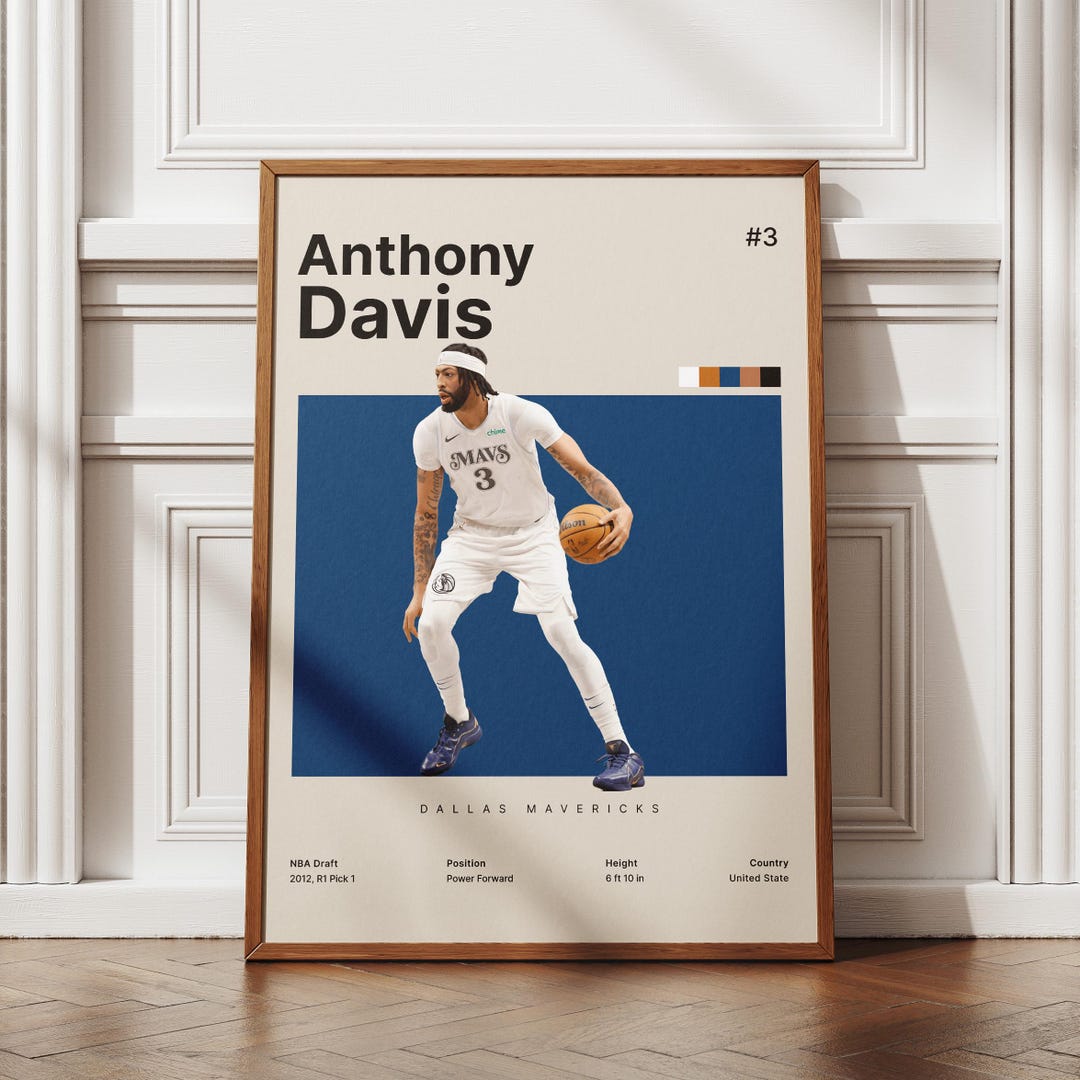Anthony Davis Poster, Basketball Print, Basketball Fan Gifts ...