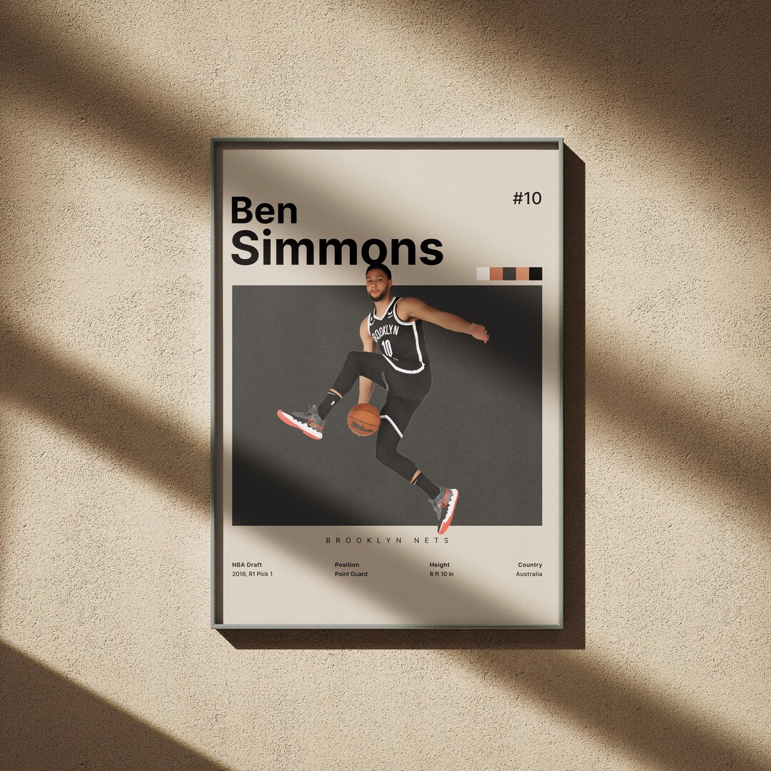 Ben Simmons Poster, Basketball Print, Basketball Fan Gifts, Basketball ...