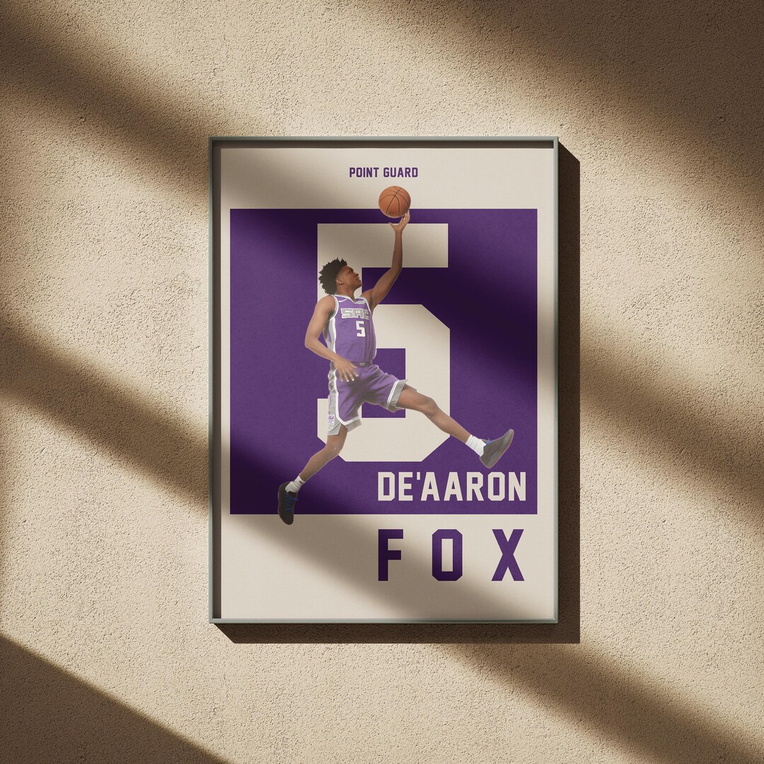De'aaron Fox Poster, Basketball Print, Basketball Fan Gifts, Basketball ...