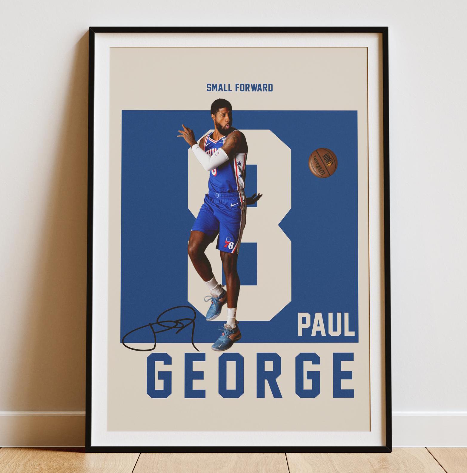 Paul George Poster, Basketball Print, Basketball Fan Gifts, Basketball ...