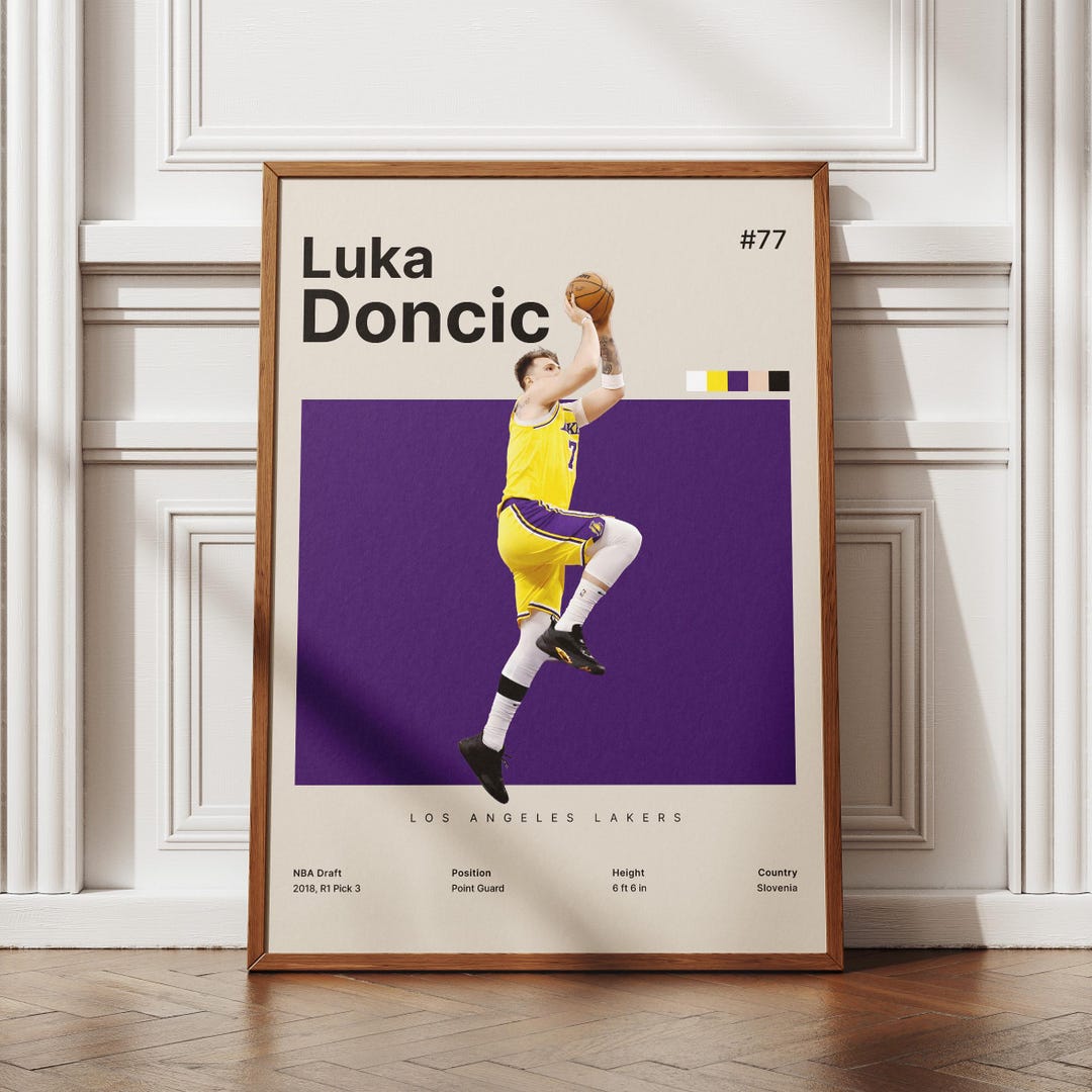 Luka Doncic Poster, Basketball Print, Basketball Fan Gifts, Basketball ...