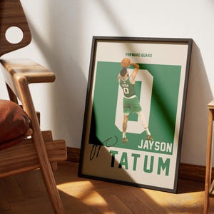 Jayson Tatum Poster, Basketball Print, Basketball Fan Gifts, Basketball ...