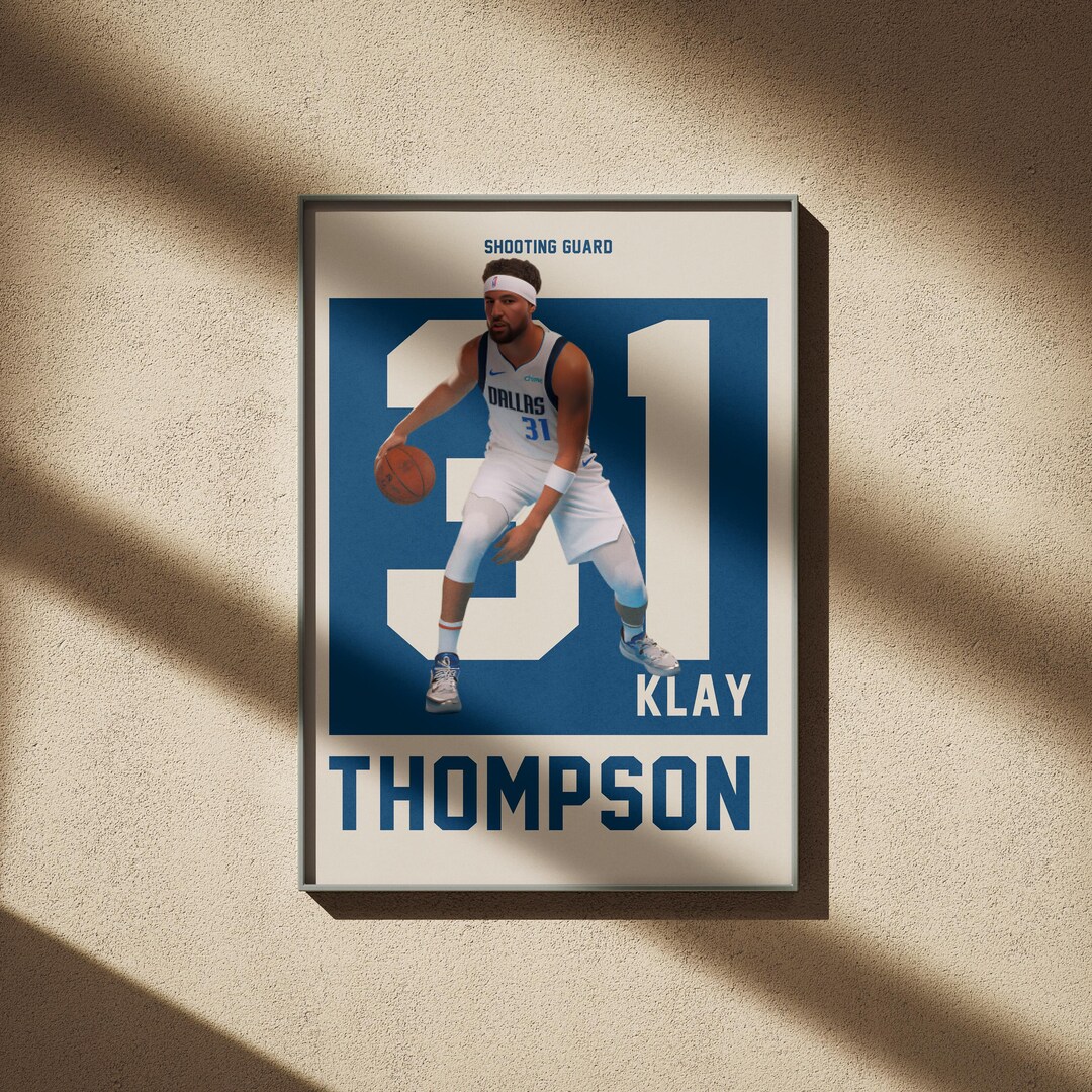 Klay Thompson Poster, Basketball Print, Basketball Fan Gifts ...