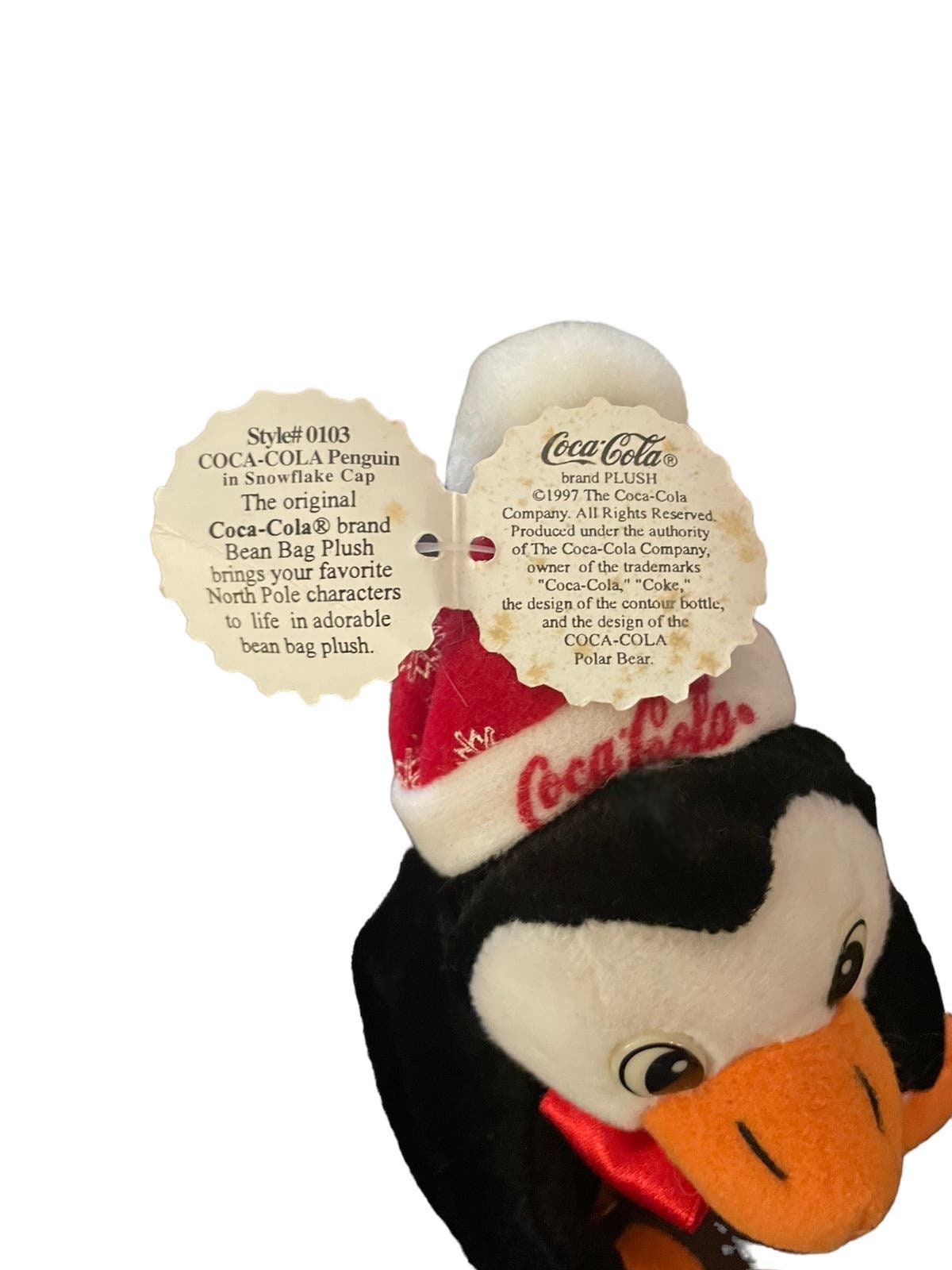 Vintage Coca Cola Penguin Bean Bag Plush Collectible Coke Bottle 1997 ...