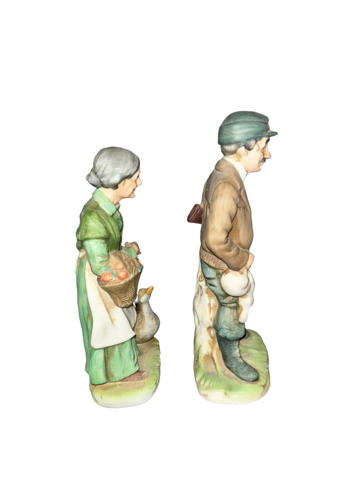 Vintage Porcelain Figurines Old Man and Old Woman - Etsy