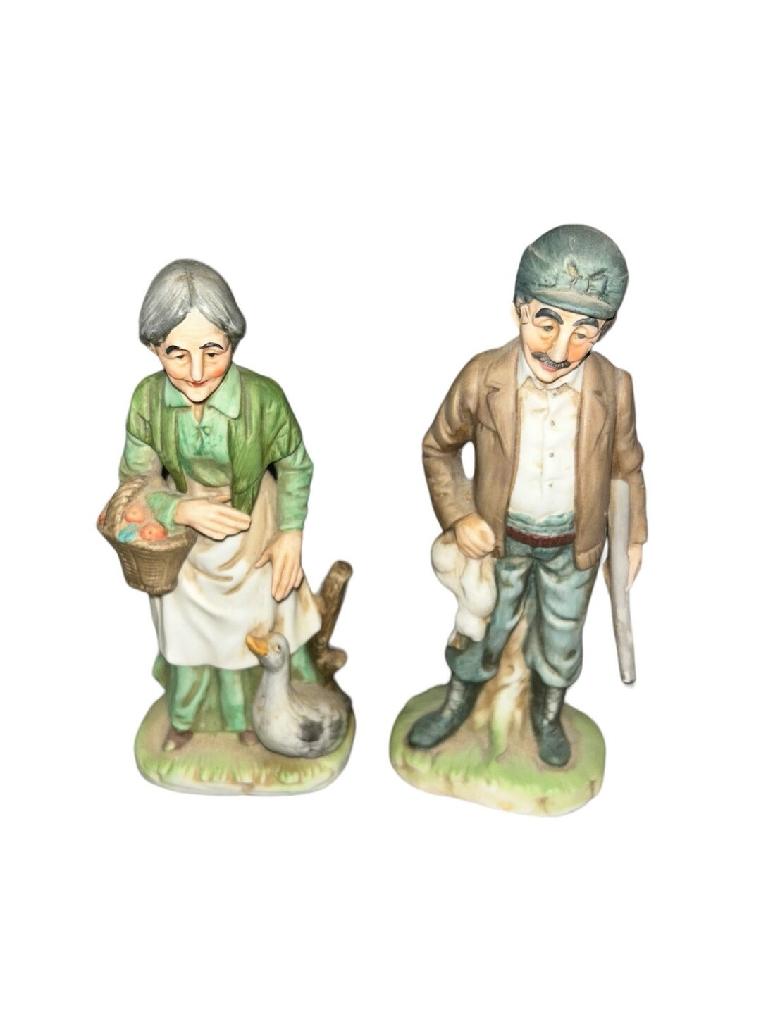 Vintage Porcelain Figurines Old Man and Old Woman - Etsy