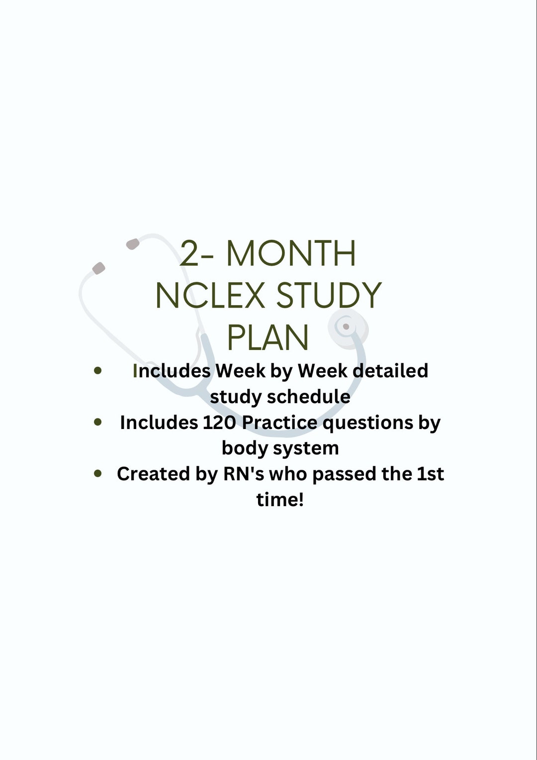 NCLEX STUDY PLAN - 2 Month Nclex Study Plan and Guide - Etsy