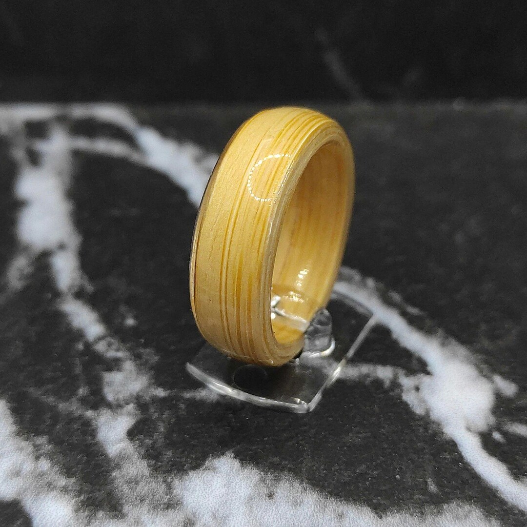 Handmade Bamboo Wood Ring - Unique Men's Wooden Ring - Natural Wood ...
