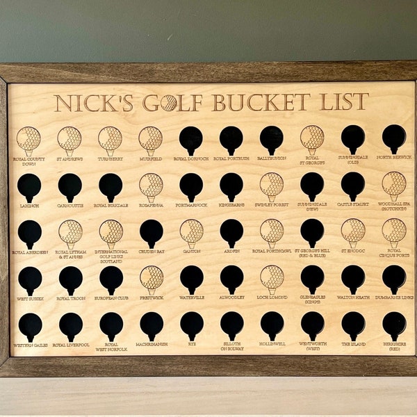 Golf Course Bucket List - Etsy