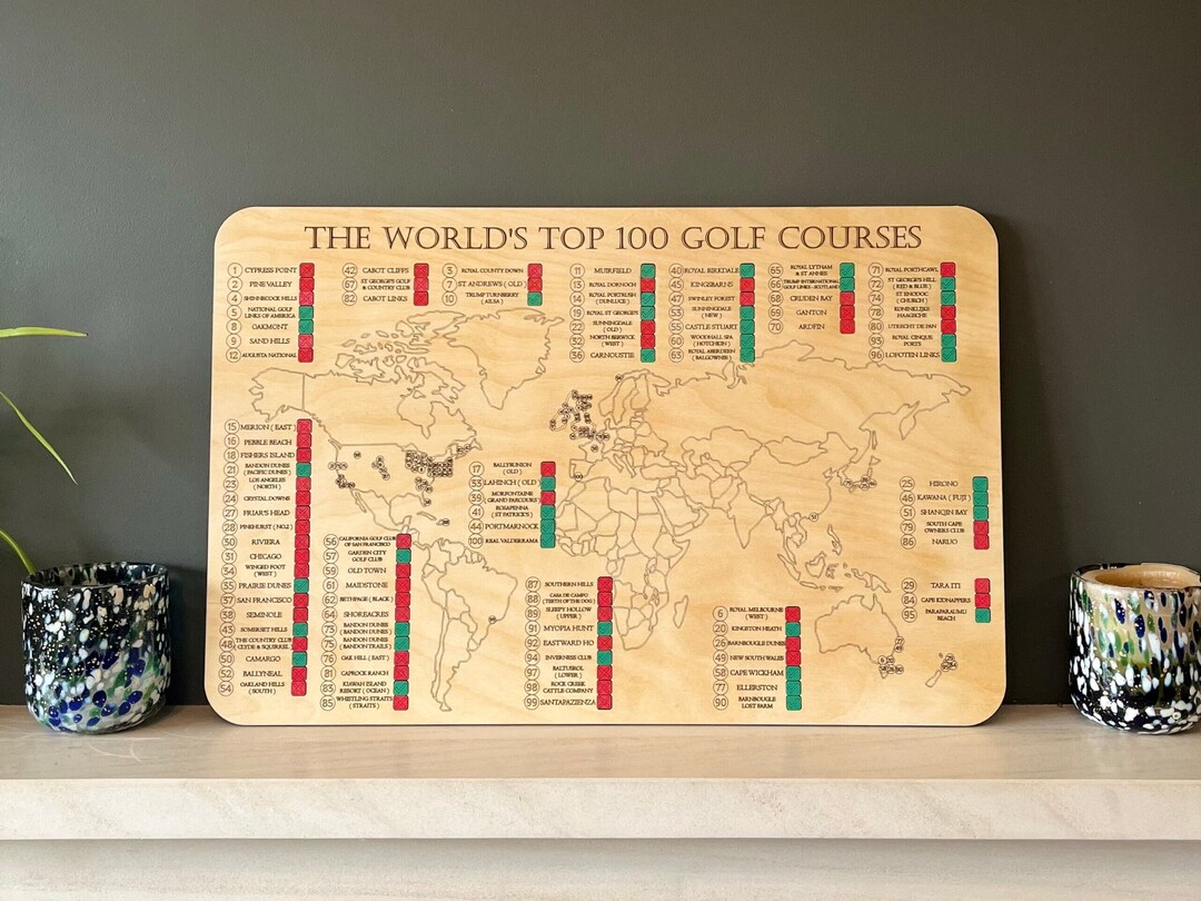 Top 100 World Golf Course Bucket List Tracker - Etsy