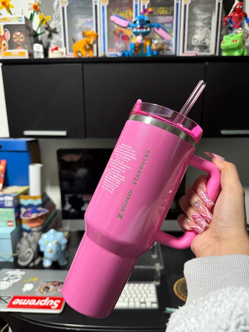 Custom Stanley Cup DUPE X Starbucks Winter Pink 40oz - Etsy Australia