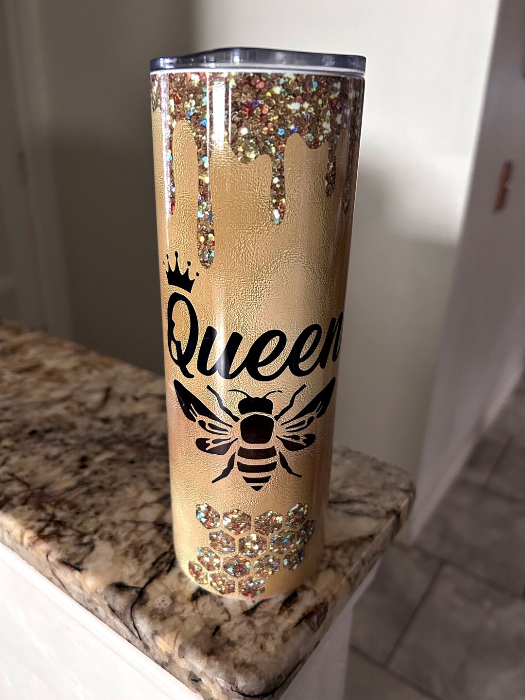 Queen Bee Glitter Tumbler - Etsy