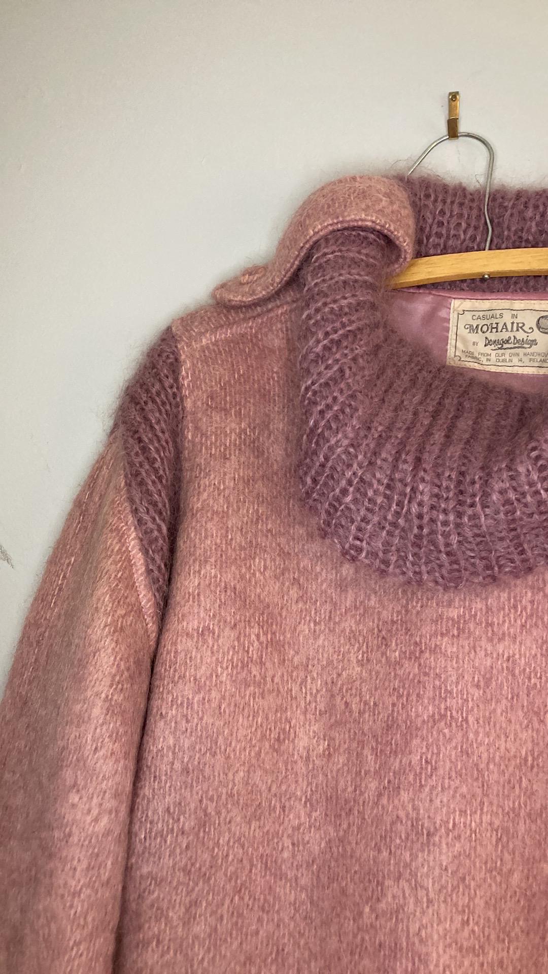 Vintage Donegal Design Lavender Purple Pink Mohair and Wool Lined ...