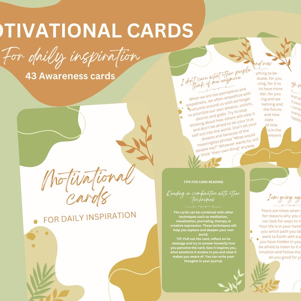 Motivational Cards - Etsy