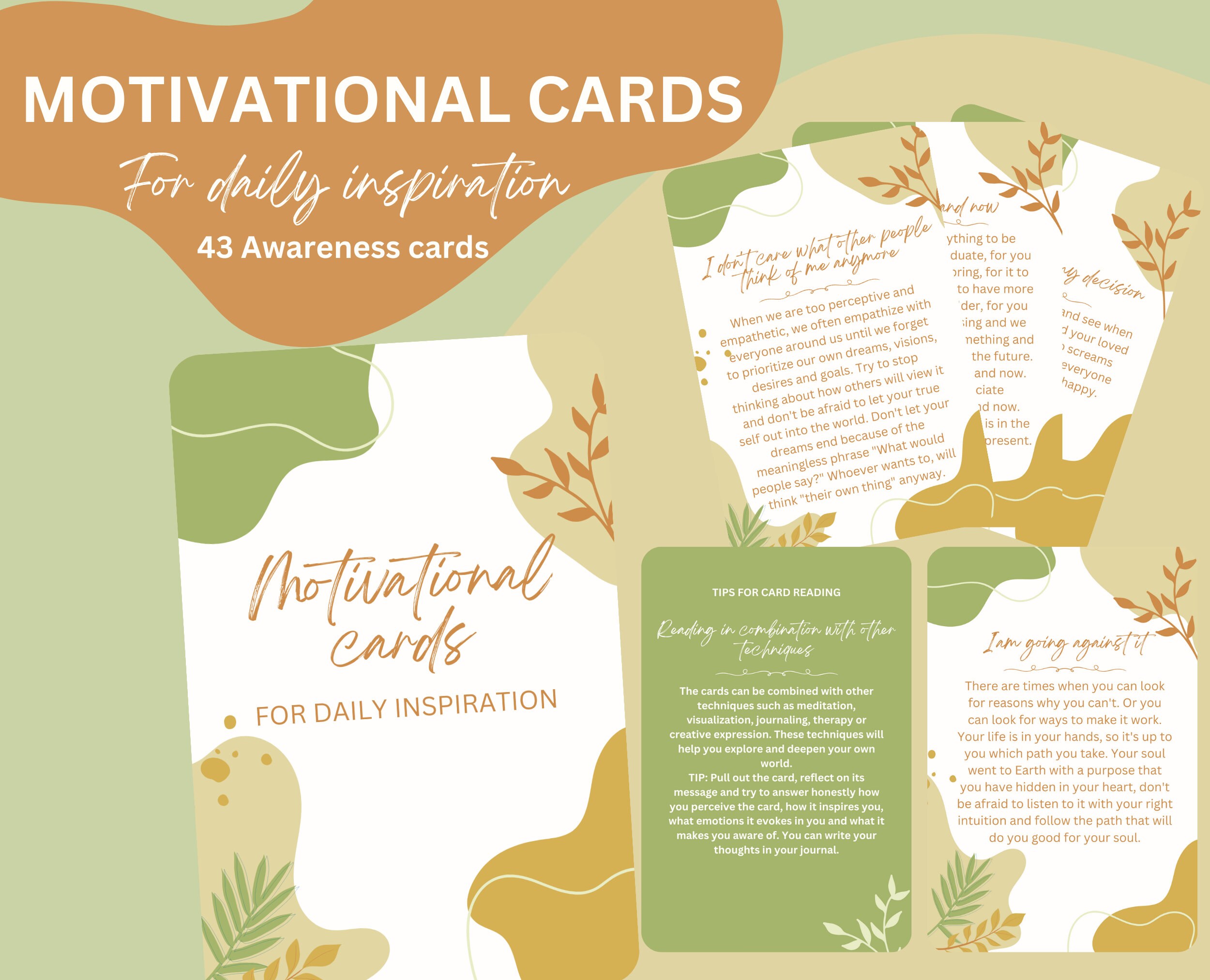 Motivational Cards, Affirmation Cards, Inspirational Quote Cards ...