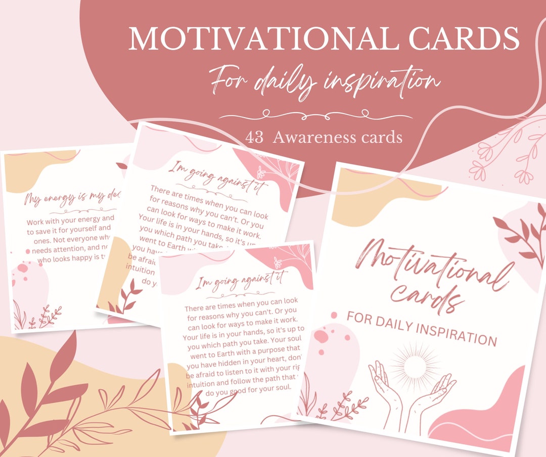 Motivational Cards, Inspirational Quote Cards, Mindfulness Cards ...