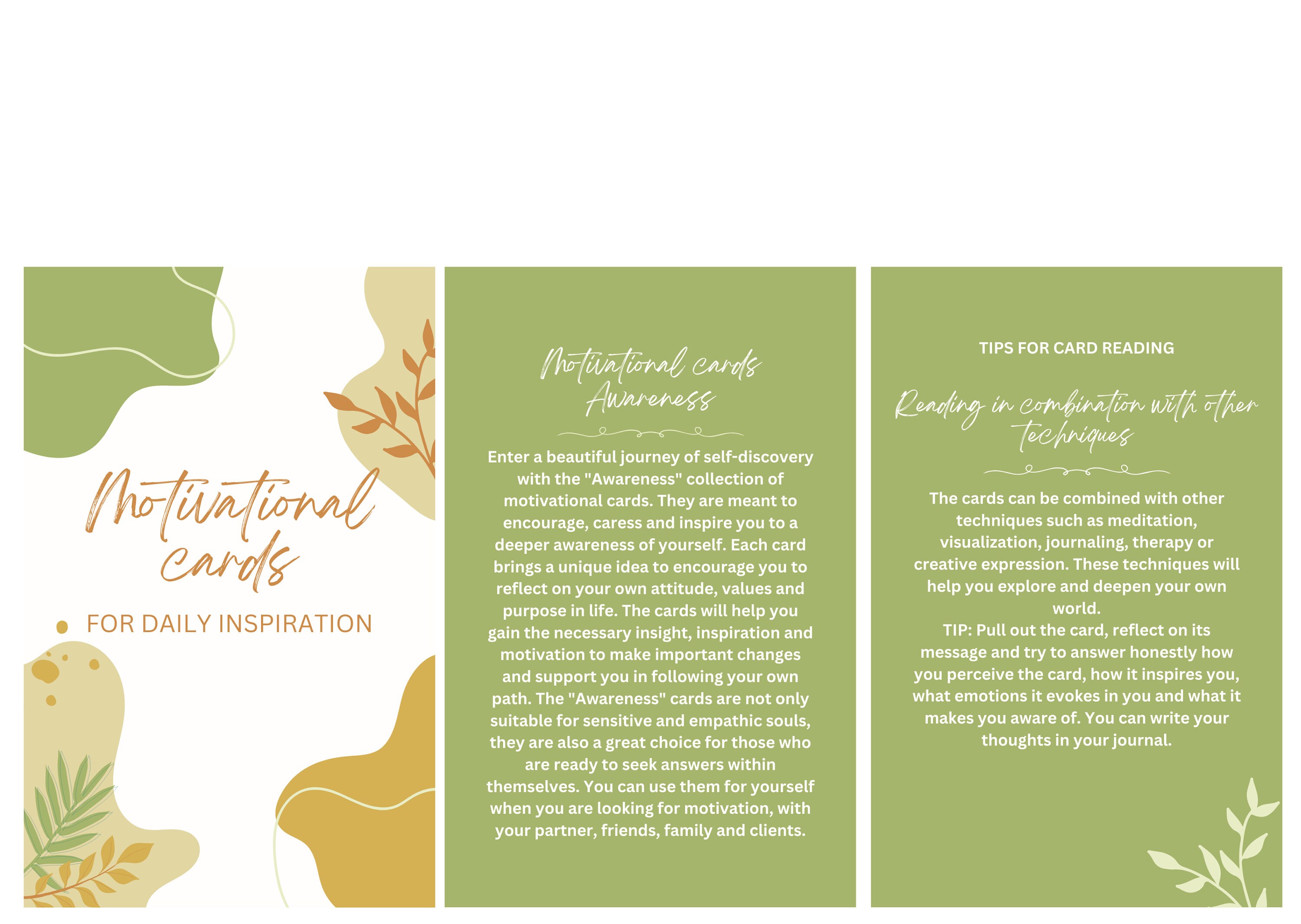 Motivational Cards, Affirmation Cards, Inspirational Quote Cards ...