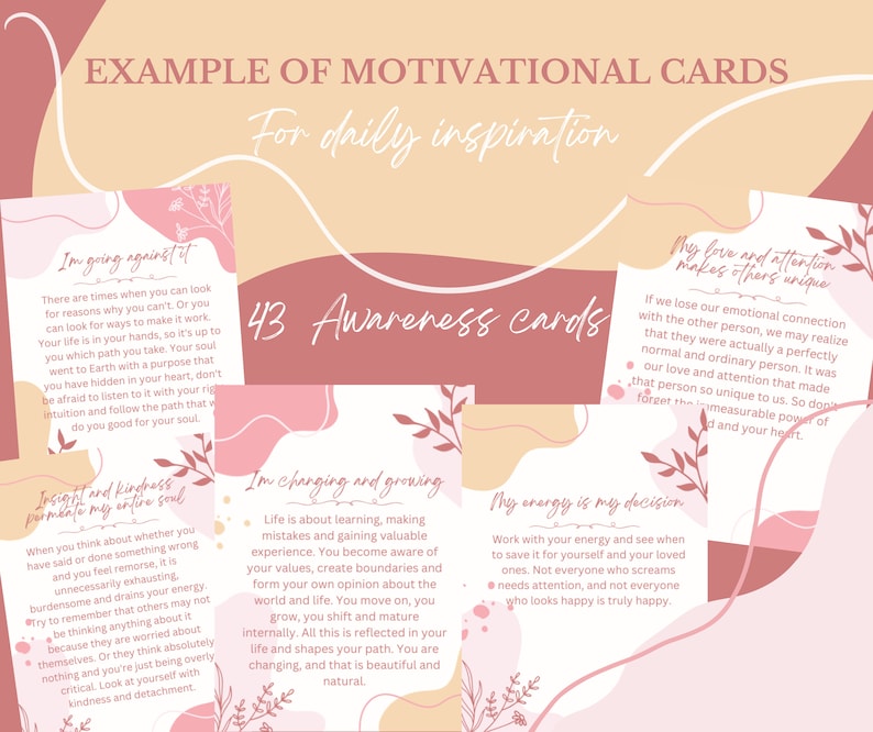 Motivational Cards, Inspirational Quote Cards, Mindfulness Cards ...