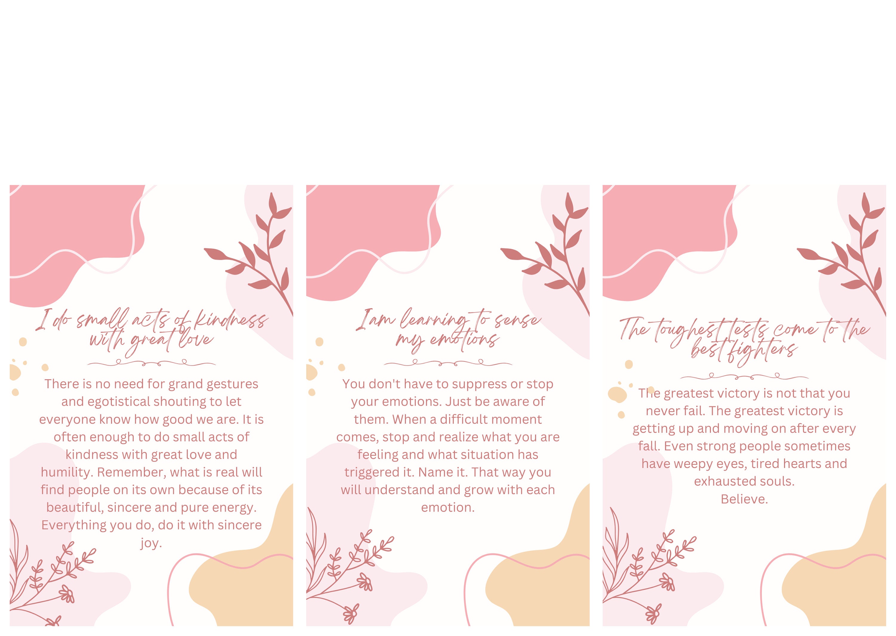 Motivational Cards, Inspirational Quote Cards, Mindfulness Cards ...