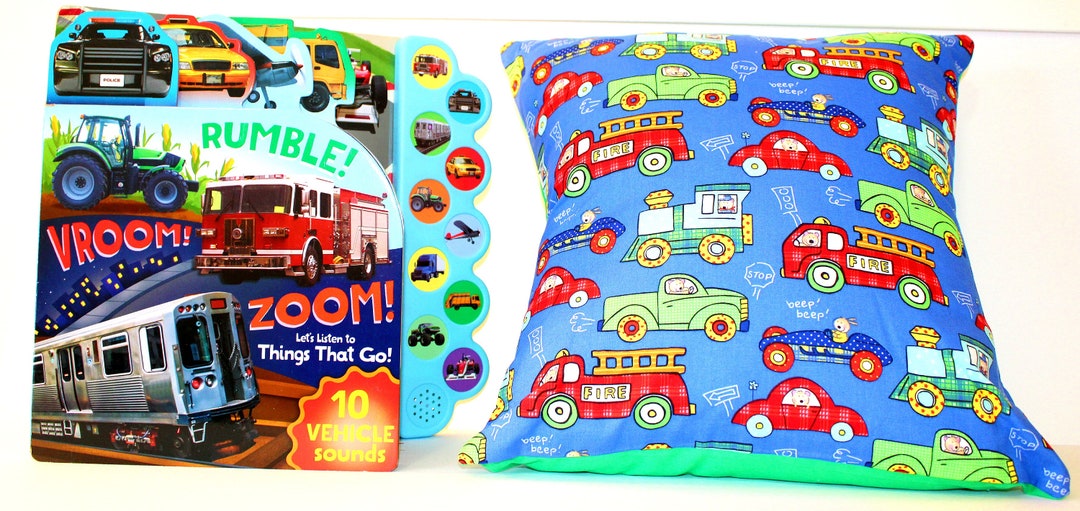 Kids Vroom Vroom Vehicles Pillow and Book Set - Etsy