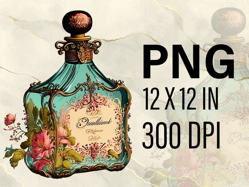 Vintage Perfume Bottles Clip Art Watercolor Perfume Clip Art - Etsy