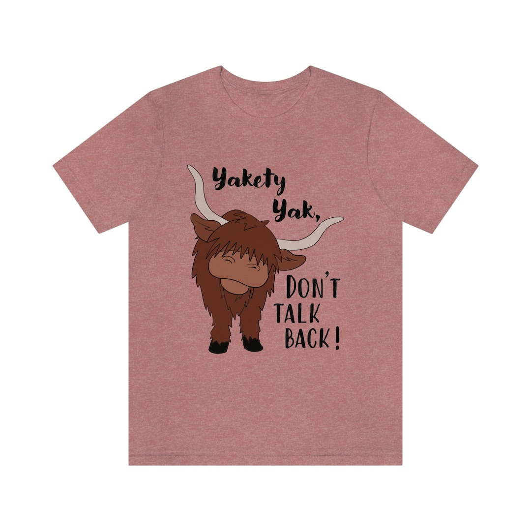 Yakety Yak Don't Talk Back Jersey Short Sleeve Tee - Etsy