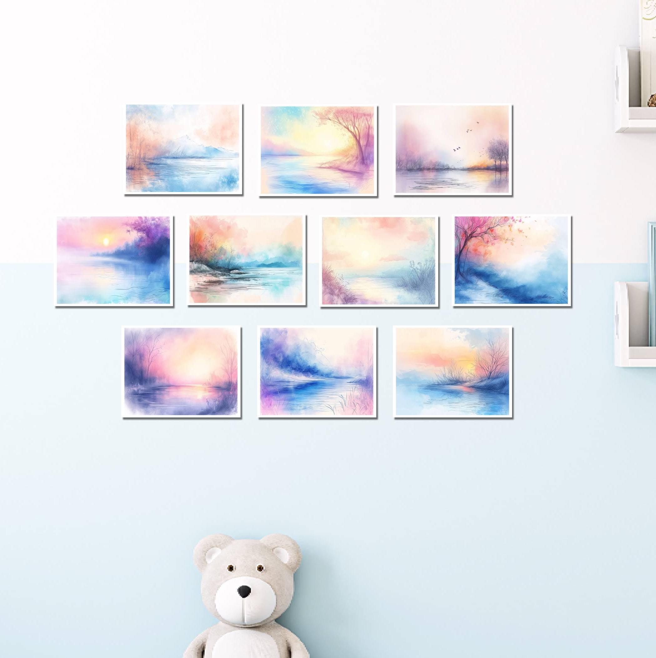 10 Calming Pastel Posters Bundle Playrooms Neurodivergent Friendly ...