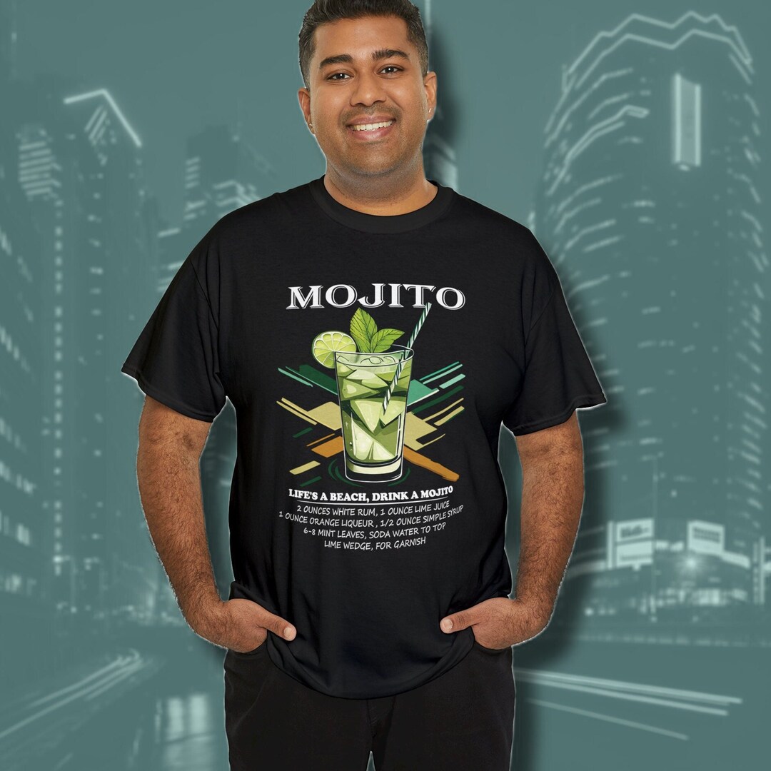 Mojito Cocktail Recipe Shirt Cocktail Mixology Bartender - Etsy
