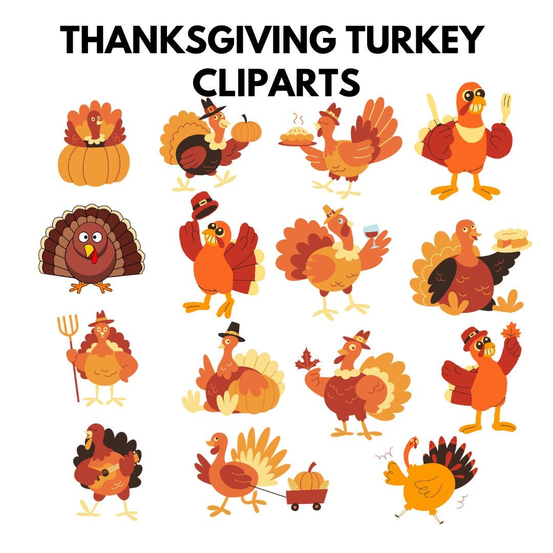 Thanksgiving Turkey PNG, Jpeg, Pdf, Thanksgiving Bundle, Turkey ...