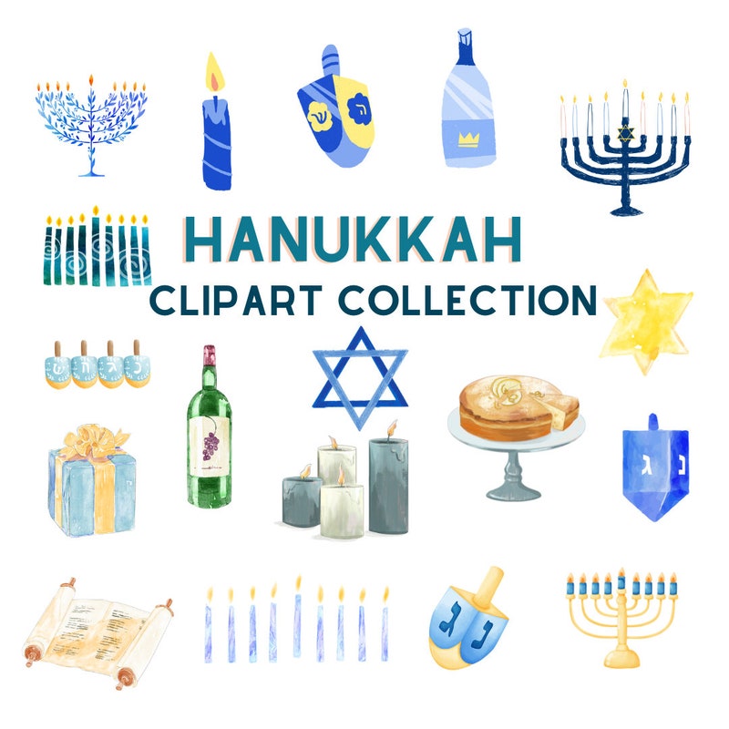 Watercolor Hanukkah - Etsy