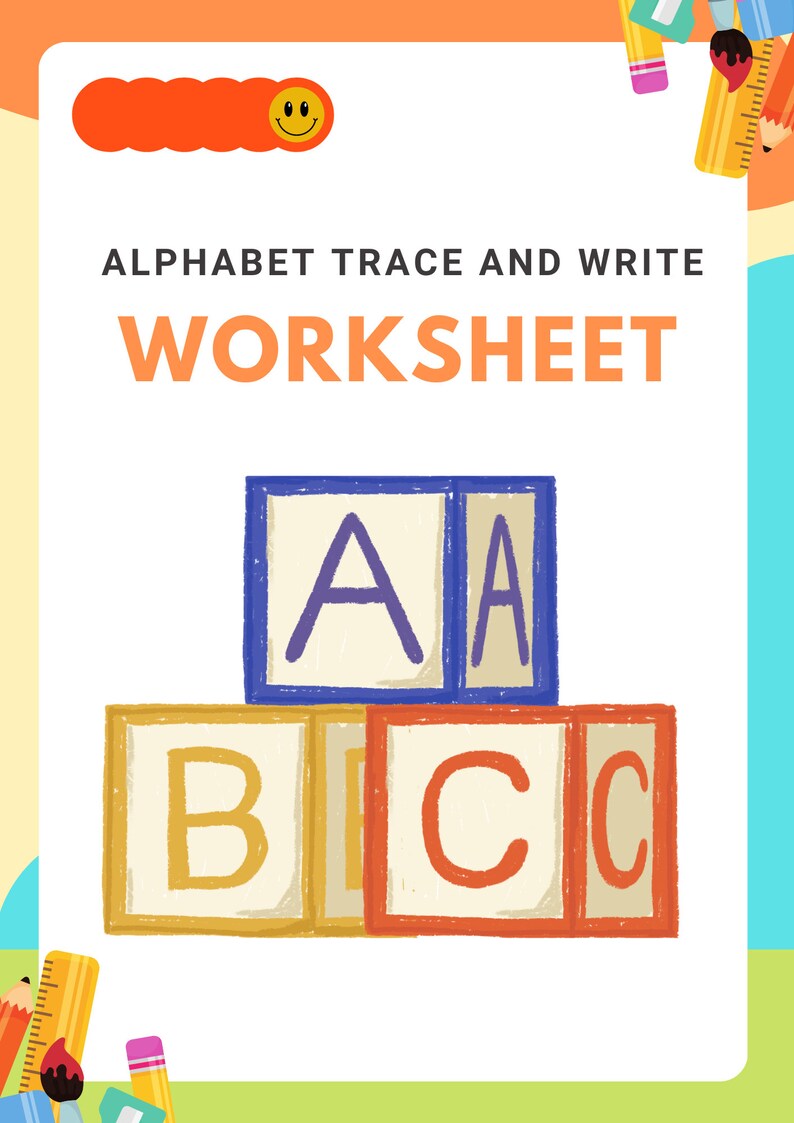 A-Z ABC Phonic Alphabet, Home School Worksheet, Trace and Write, Teacher Resource Letters ...