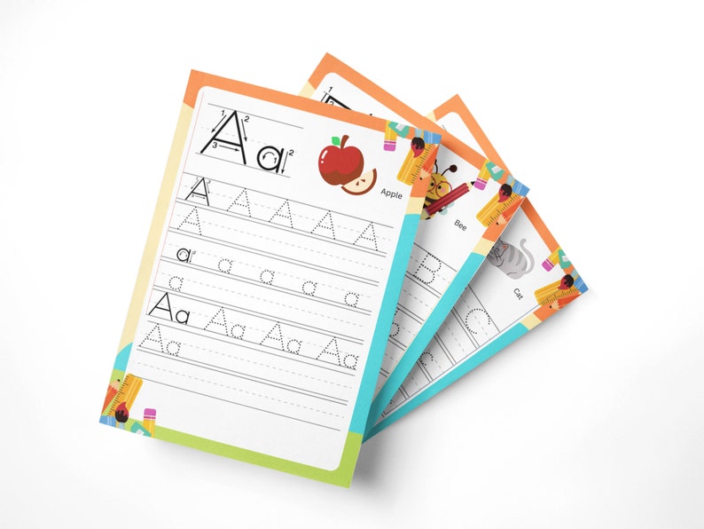 A-Z ABC Phonic Alphabet, Home School Worksheet, Trace and Write, Teacher Resource Letters ...
