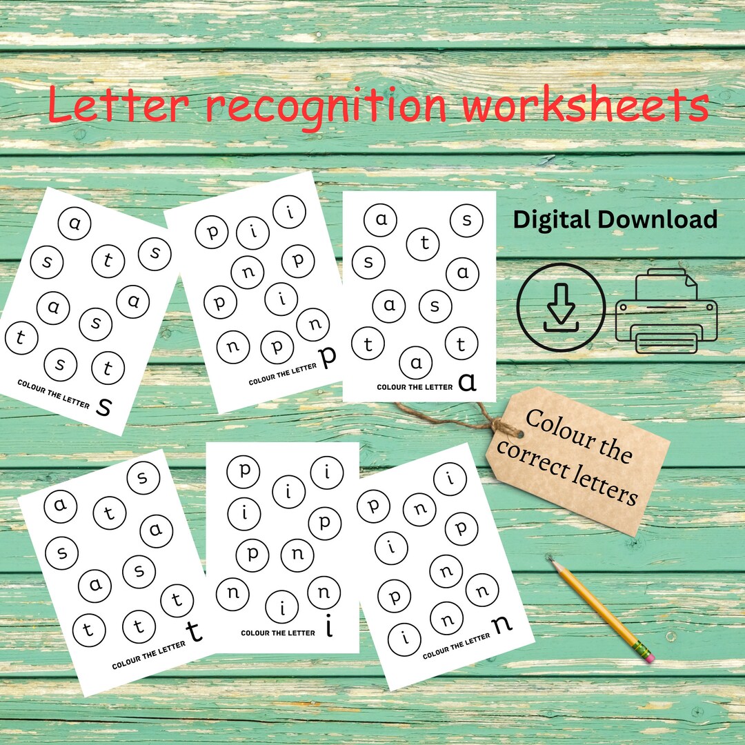 Phonics Worksheets Letter Recognition for Lowercase First Letter Group ...