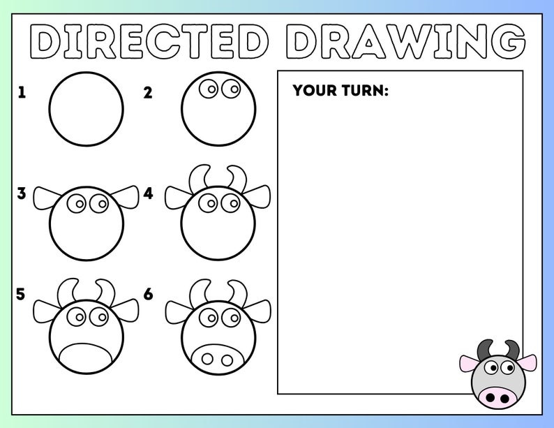 How to Draw Cartoon Animals, Step-by-step Guided Drawing, Learn How to ...