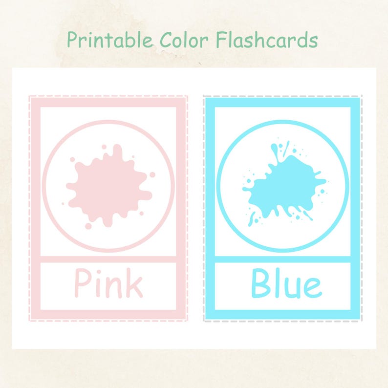 Printable Color Flashcards - Prek & Kindergarten Classroom Printables ...
