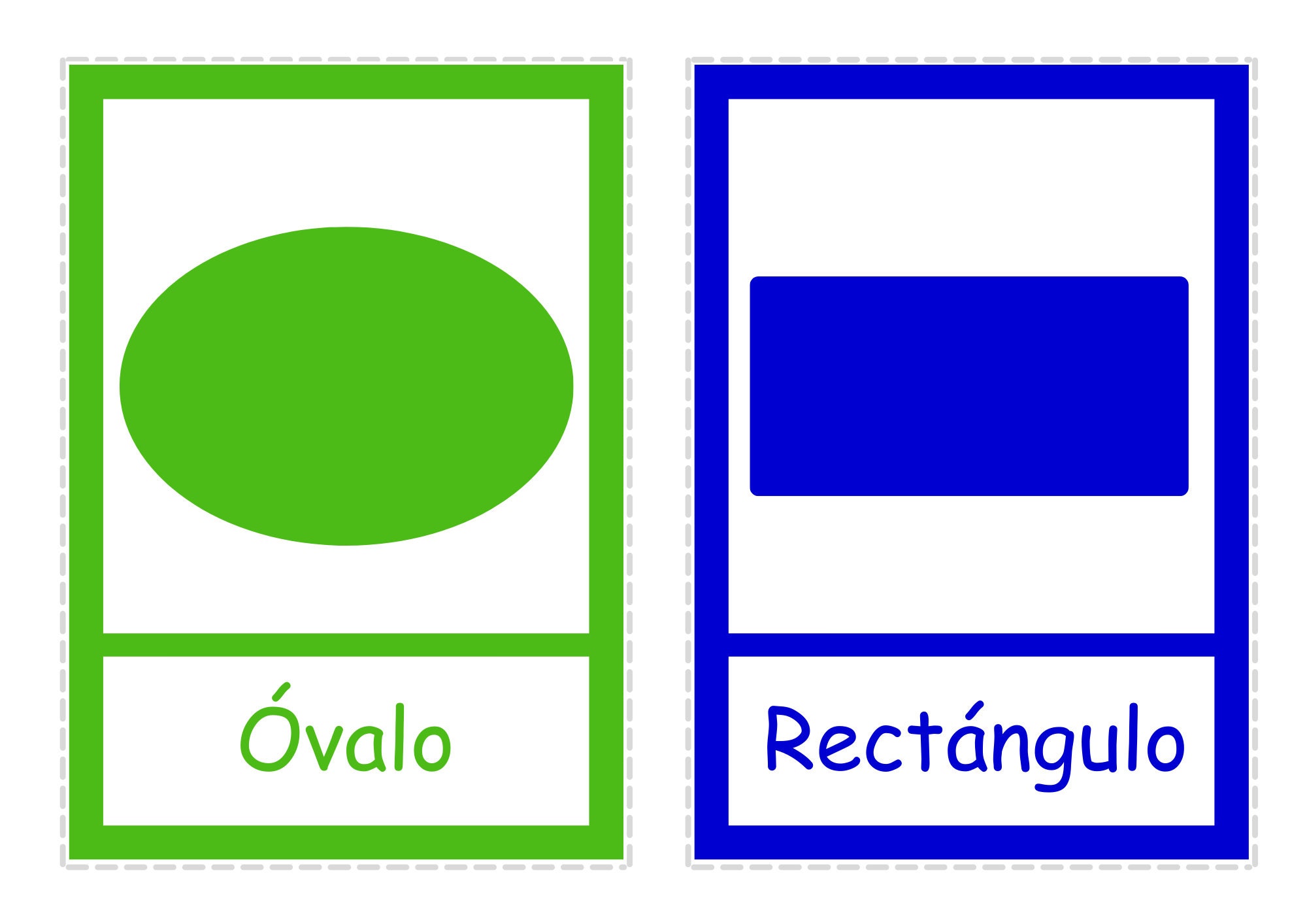 Spanish Digital 2D Shapes Flashcards - Learning Spanish 2D Shapes, for ...