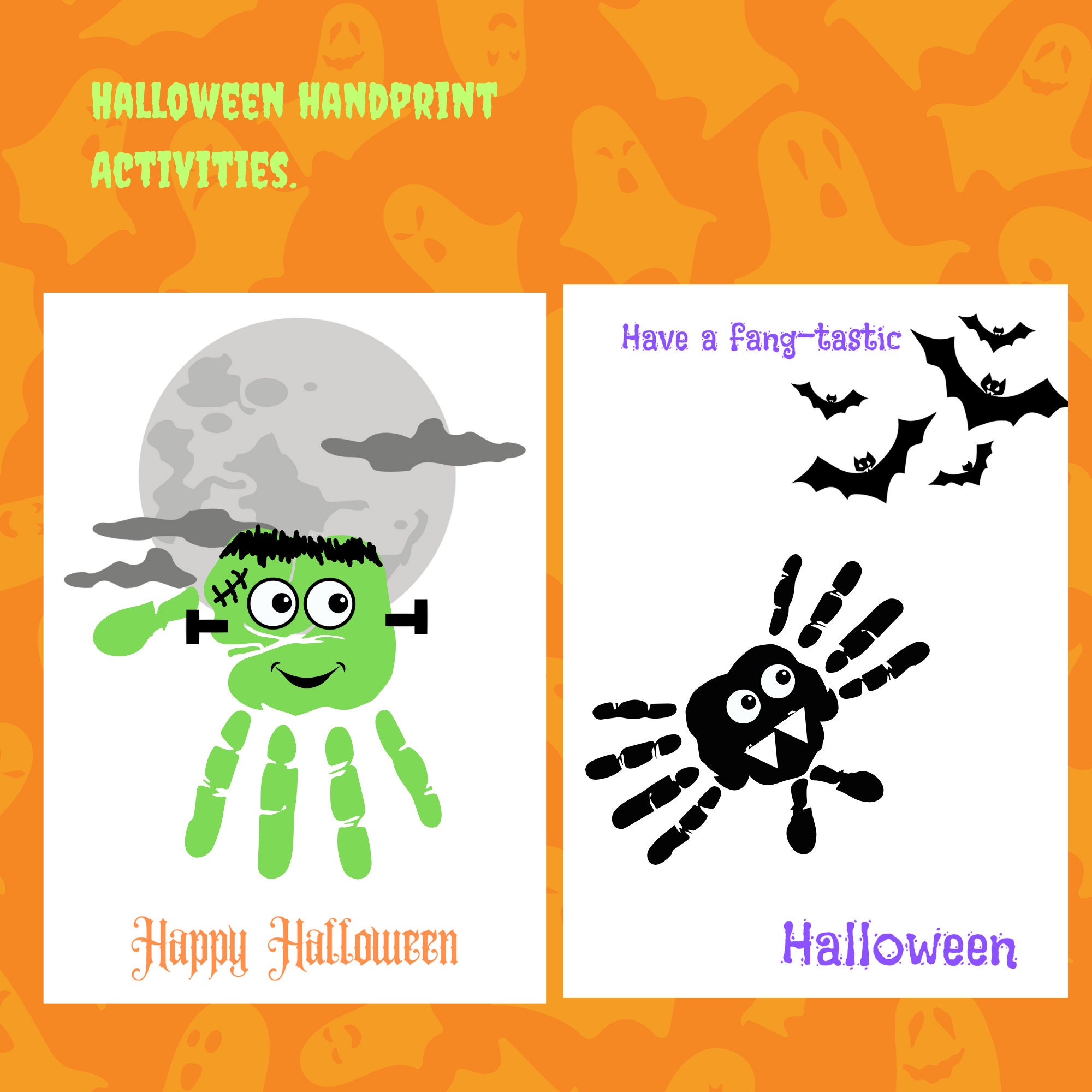 Halloween Handprint Craft, Preschool Craft, Halloween Craft Kids ...