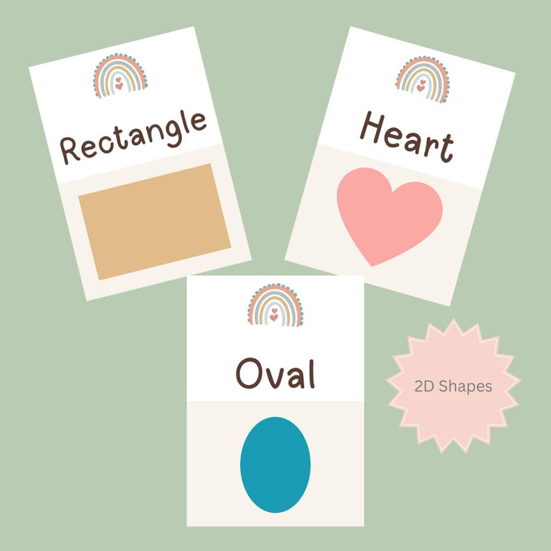 Boho Prek Classroom Decor, 2D Shapes Classroom Printable, Calm Neutral ...