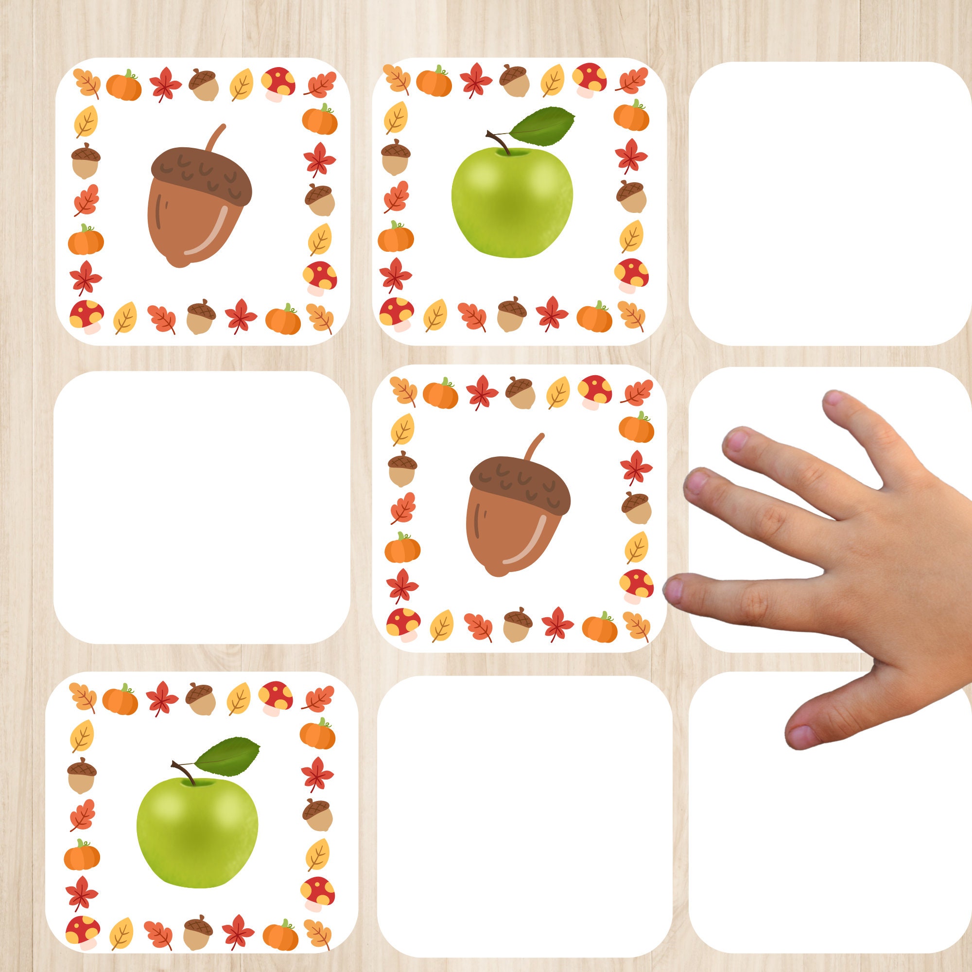 Thanksgiving Memory and Matching Game. Instant Digital Download ...