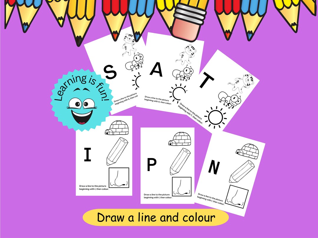 Phonics Worksheets Letter Recognition - Etsy
