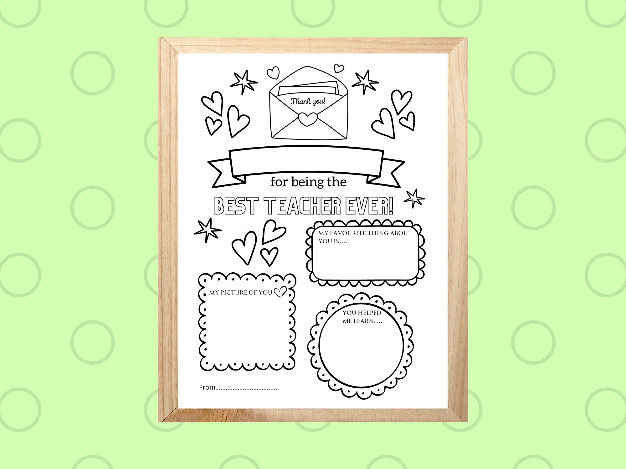 Teacher Thank You Gift, Appreciation Week Printable Gift, and Teacher ...